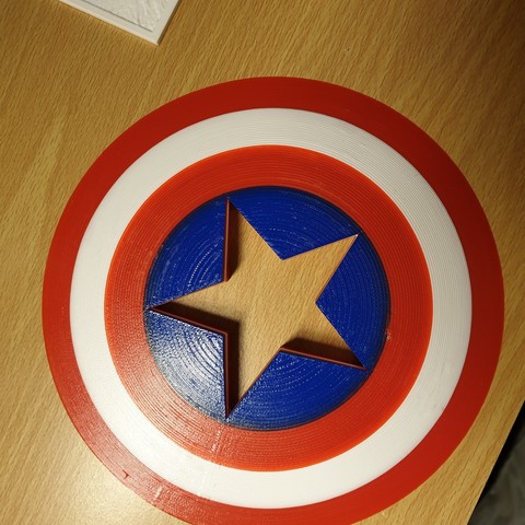Download STL file Captain America Lithophane Shield (Marvel) • 3D print ...