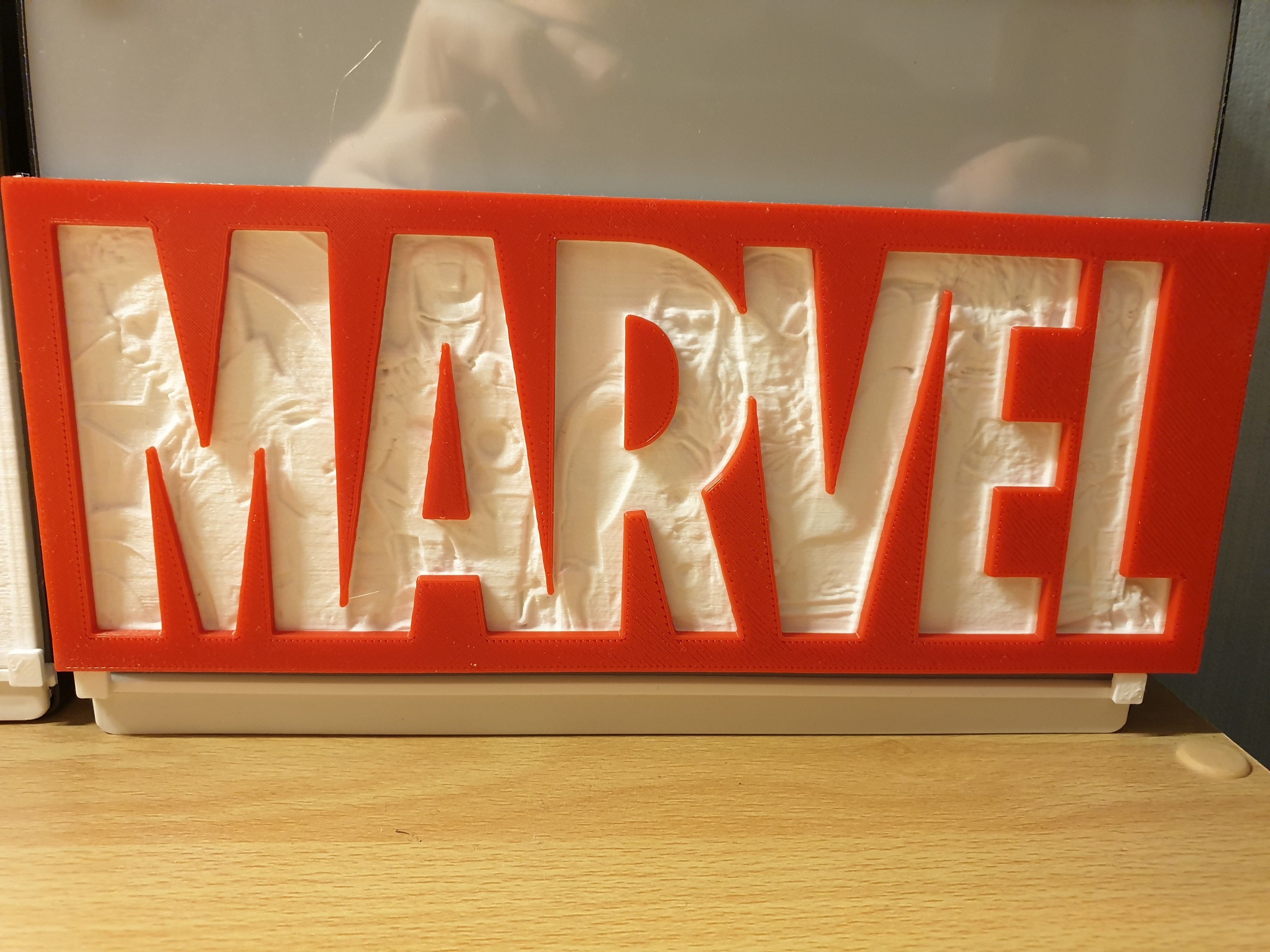 STL file Marvel Logo Lithophane 🎨・3D print design to download・Cults