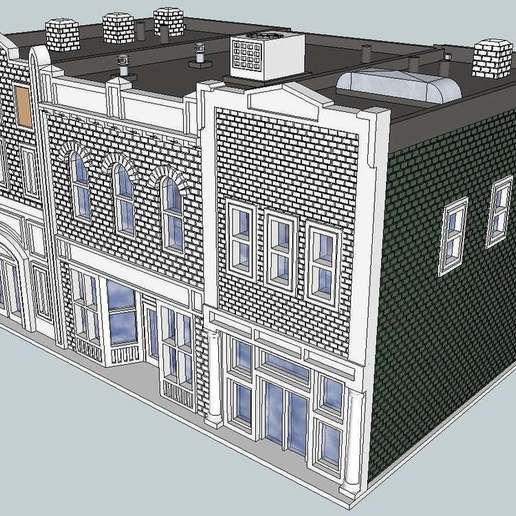 Download free STL file HO Scale Main Street Ten, Eleven, and Twelve ...