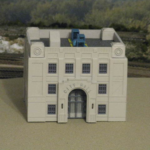 Download free STL file HO Scale City Hall • Design to 3D print ・ Cults