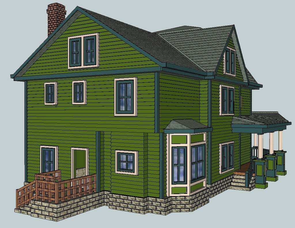 Free STL file HO Scale The Modern House No. 132・3D printable model to ...