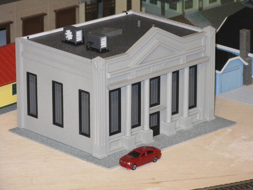 Download free STL file HO Scale Bank • 3D printable model ・ Cults