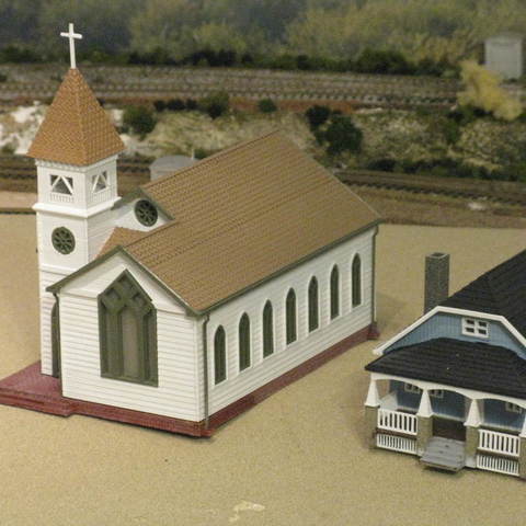 Download free STL file HO Scale Church • 3D printable design ・ Cults