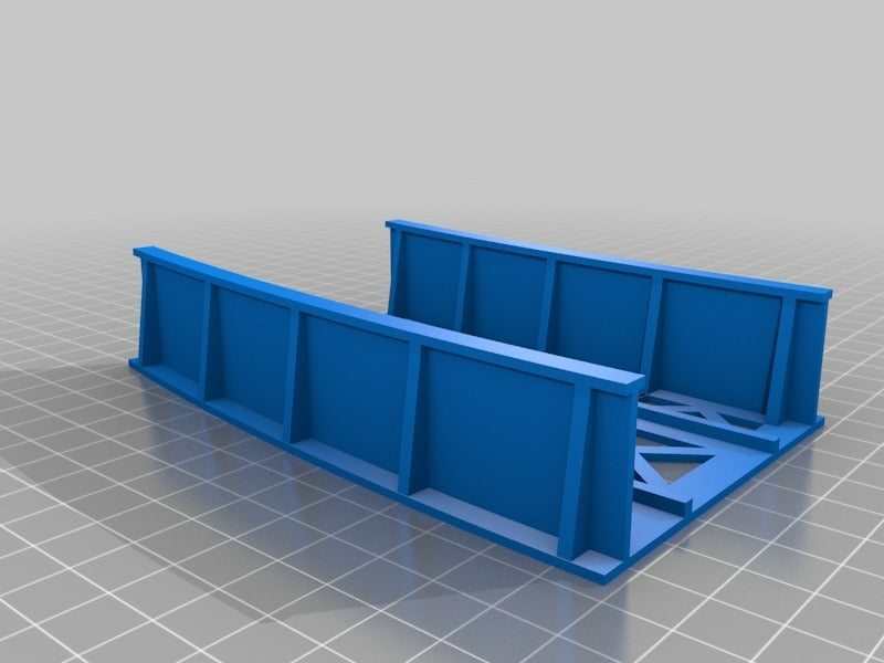 Free STL file HO Scale 24" Radius Curved Bridge Section・3D printable ...