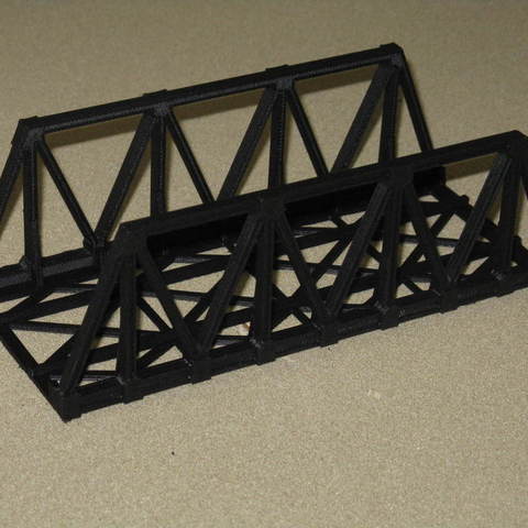 Download free STL file HO Scale Warren Truss Bridge 7.5 Inches • Model ...