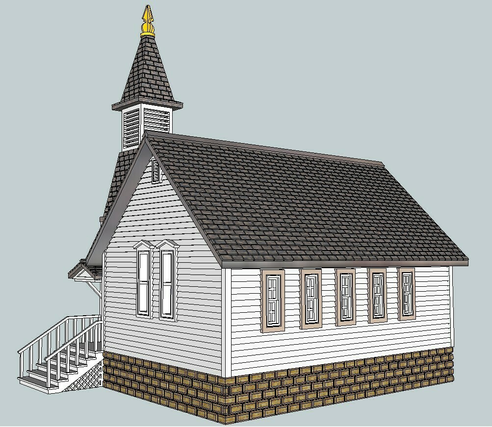 Free 3D file HO Scale Adirondack Church ⛪・3D printer design to download ...