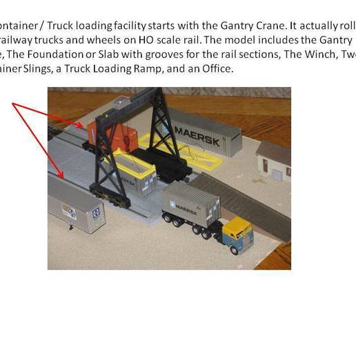 Download free STL file HO Scale Container and Truck Loading Facility ...