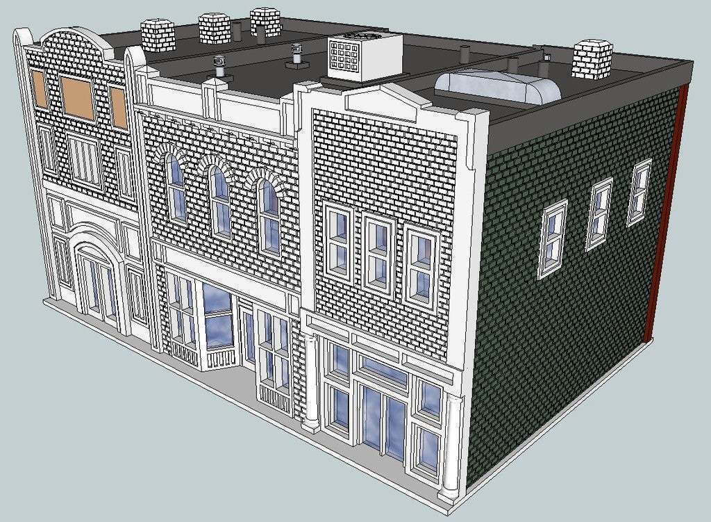 Free STL file HO Scale Main Street Ten, Eleven, and Twelve 🏛️・3D ...