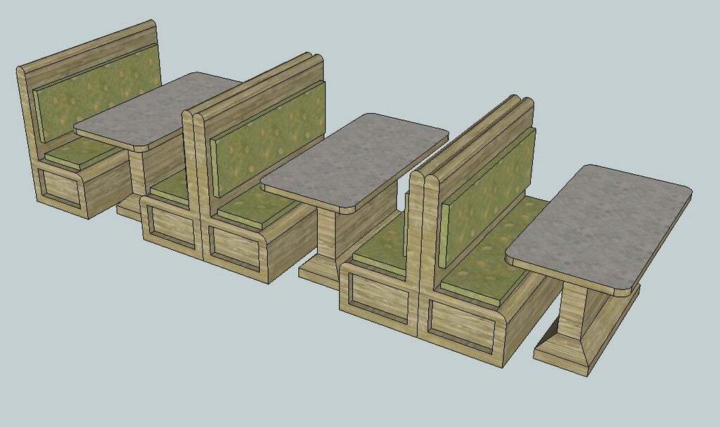 Free STL file HO Scale Restaurant Furniture 🏛️・3D printing template to ...