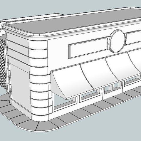 Download free STL files HO Scale Grocery Store ・ Cults