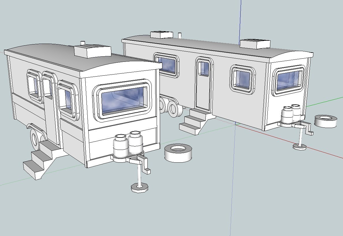 Free STL file HO Scale Travel Trailers・Model to download and 3D print・Cults