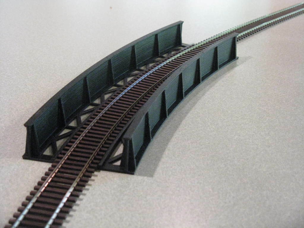 Free STL file HO Scale 26" Radius Curved Bridge・3D printable design to ...