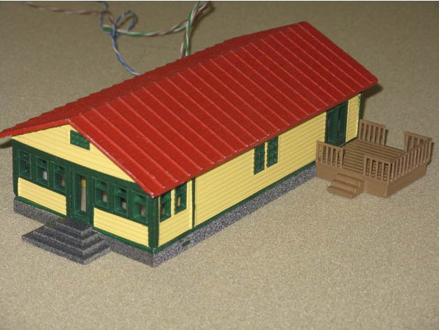 Free STL file HO Scale Ranch House and Deck 🏠・3D printing idea to ...