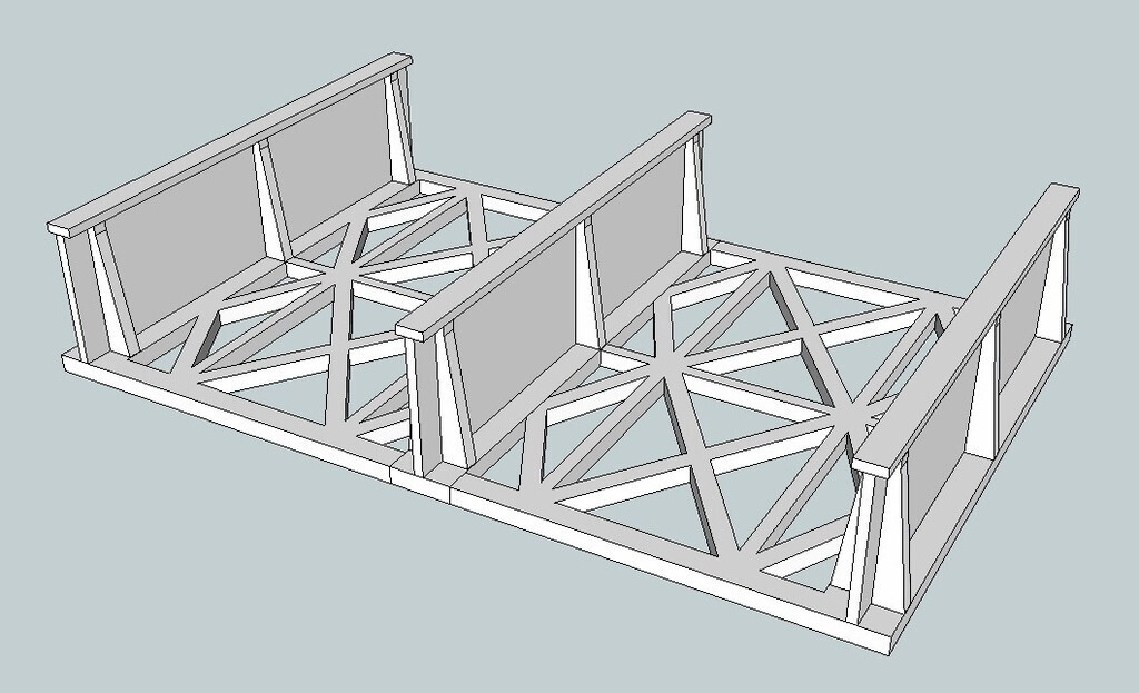 Free STL file HO Scale Double Bridge 3.75 Inches 🌉・3D printing design ...