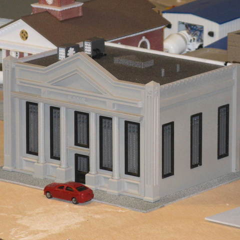 Download free STL file HO Scale Bank • 3D printable model ・ Cults