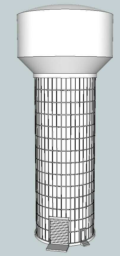 Free STL file HO Scale Composite Water Tower・3D printing design to ...