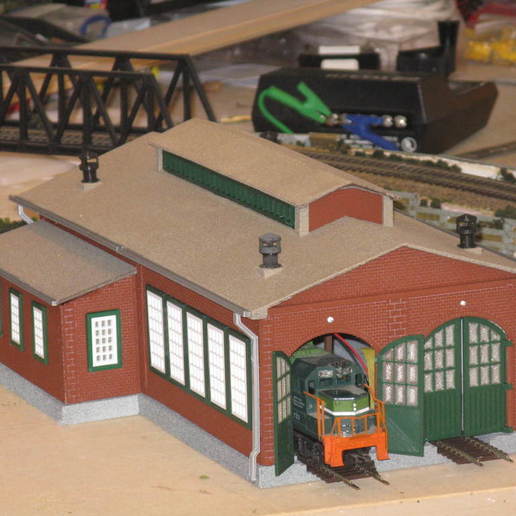 Download free 3D printer designs NEW HO Scale Two Stall Engine House ...