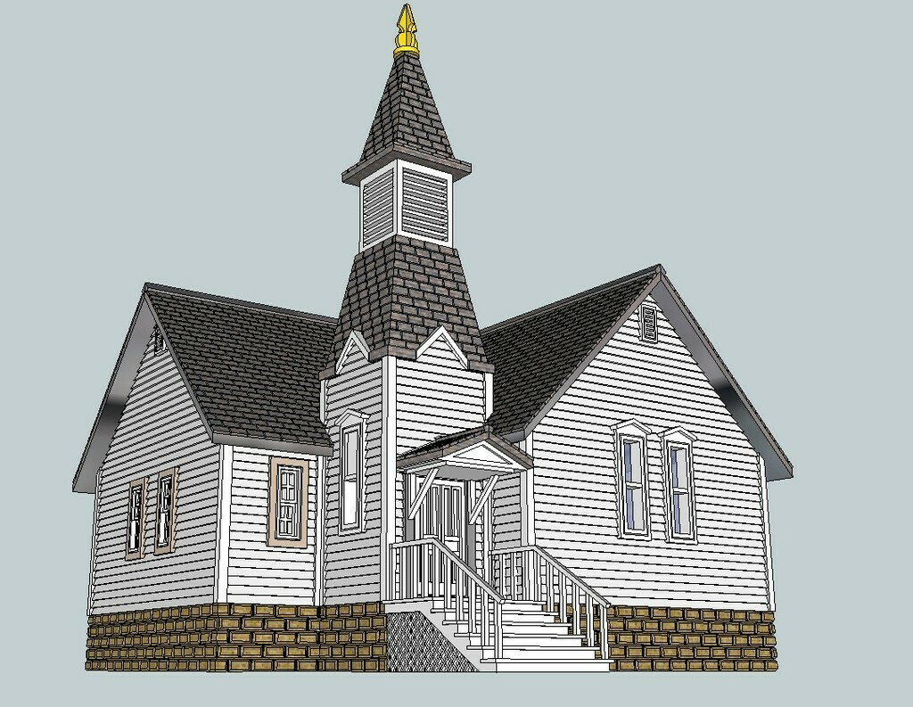 Free 3D file HO Scale Adirondack Church ⛪・3D printer design to download ...
