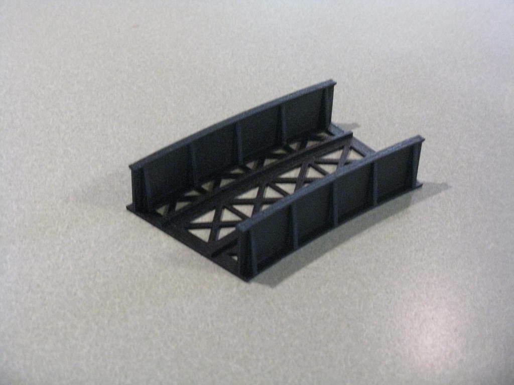 Free STL file HO Scale 24" Radius Curved Bridge Section・3D printable ...
