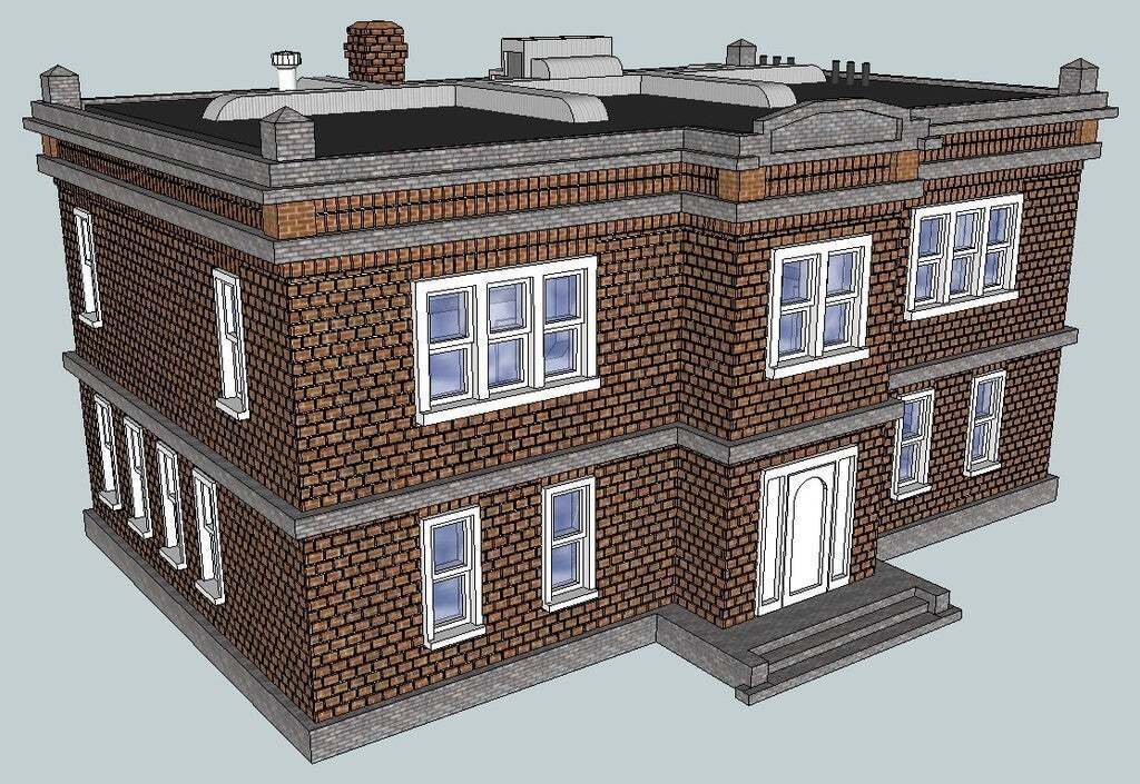 Free STL file HO Scale School Building 🏫・3D printable model to download ...