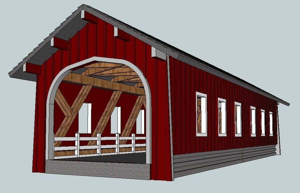 Free STL file 60 Foot Covered Bridge・3D print object to download・Cults