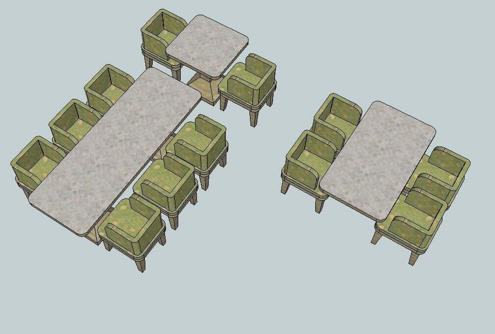 Free STL file HO Scale Restaurant Furniture 🏛️・3D printing template to ...