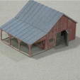 Download free 3D printer model HO Scale Small Barn and Accessories ・ Cults