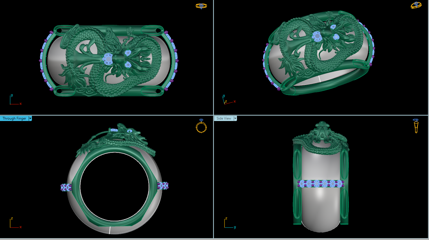 OBJ file dragon ring 🐉・3D printable design to download・Cults