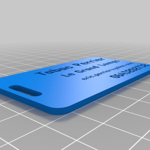 Download free STL file My Customized Multi-Material Luggage / Bag Tag ...