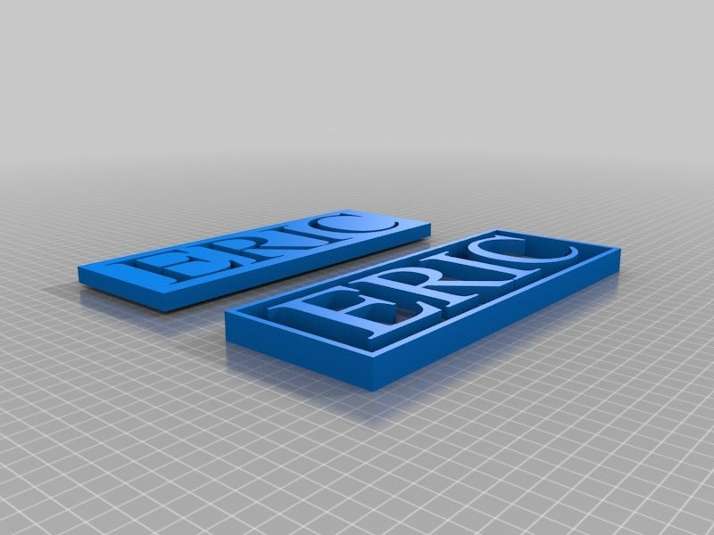 Free STL file My Customized Very Simple Name Plate・3D printer design to ...