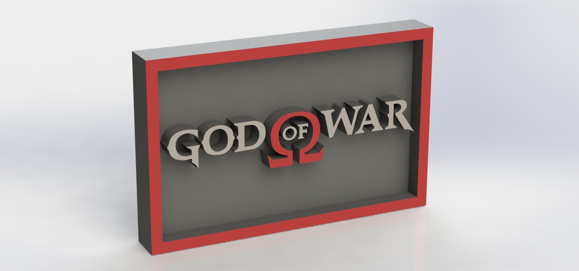 STL file God of war GOW Plaque・Template to download and 3D print・Cults