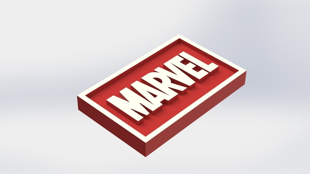 Бесплатный STL файл Marvel Logo Badge・3D-печать объекта для загрузки・Cults