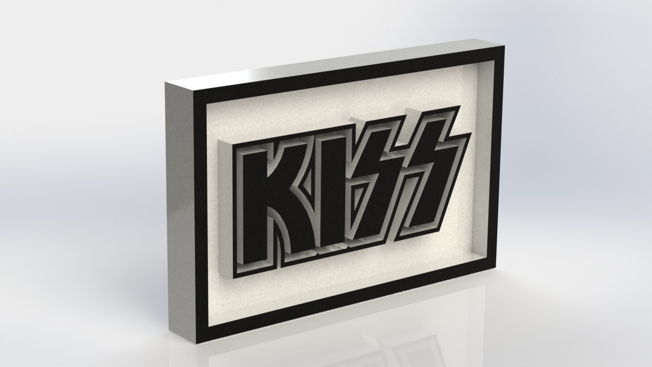 STL file Kiss Plaque・3D printing design to download・Cults