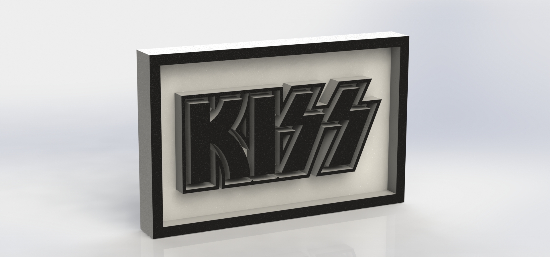 STL file Kiss Plaque・3D printing design to download・Cults