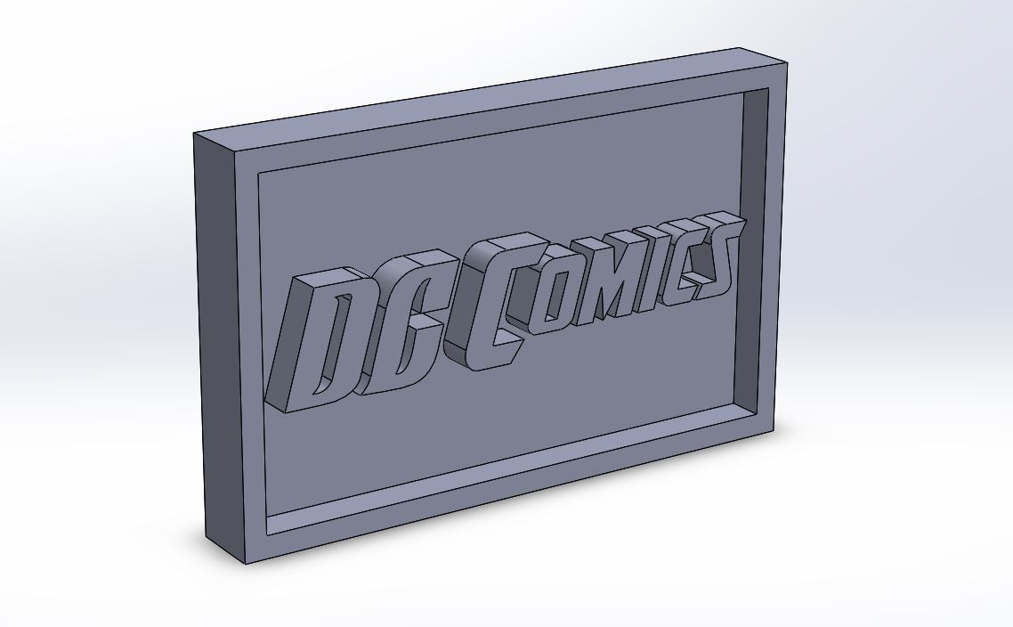 Free STL file DC Comics Logo Plaque・3D printable model to download・Cults