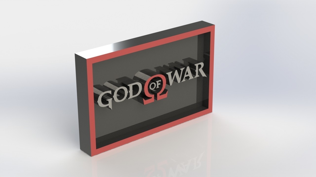 STL file God of war GOW Plaque・Template to download and 3D print・Cults