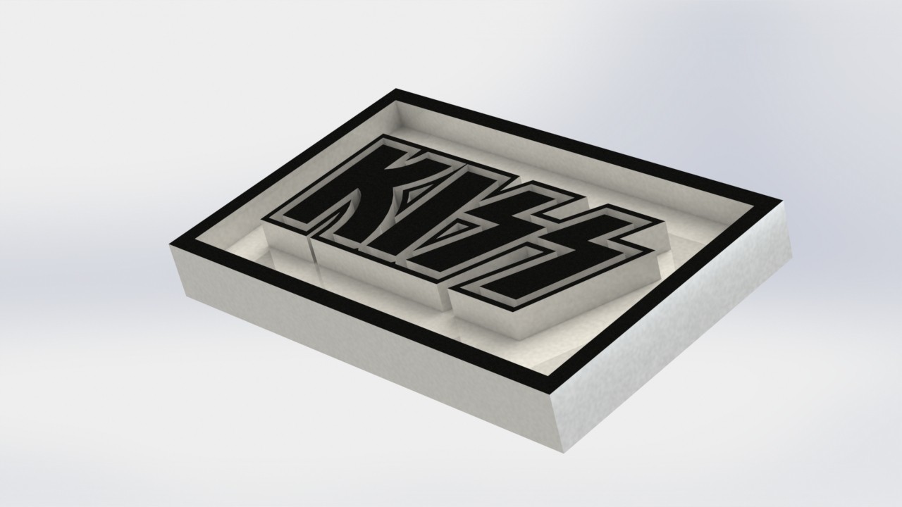 STL file Kiss Plaque・3D printing design to download・Cults