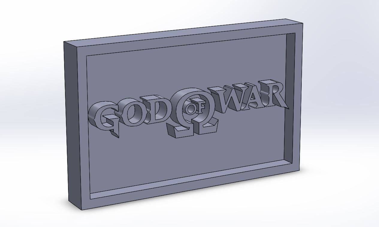 STL file God of war GOW Plaque・Template to download and 3D print・Cults