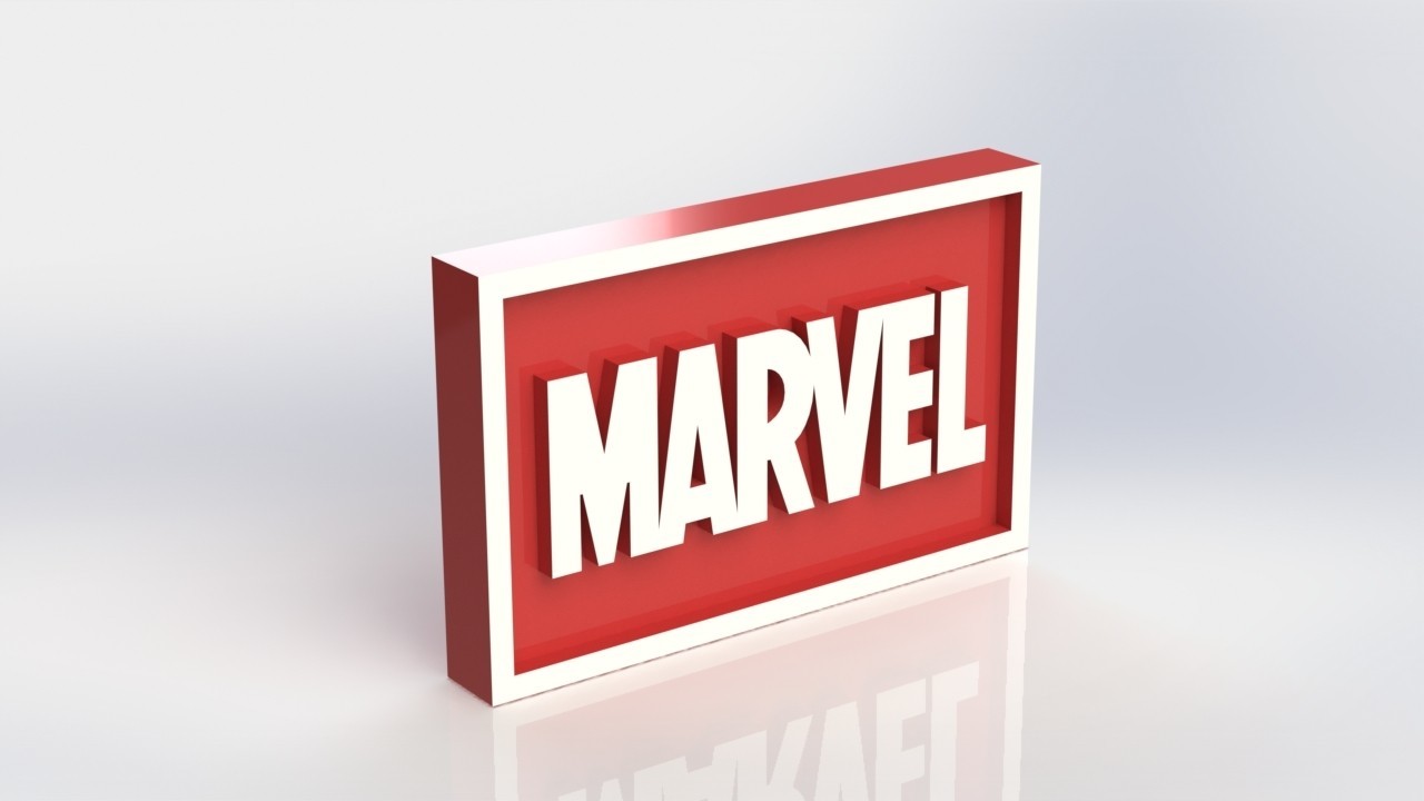 Бесплатный STL файл Marvel Logo Badge・3D-печать объекта для загрузки・Cults