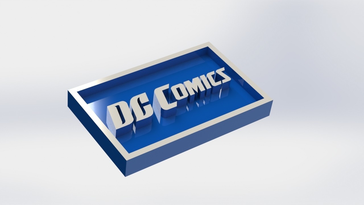 Free STL file DC Comics Logo Plaque・3D printable model to download・Cults