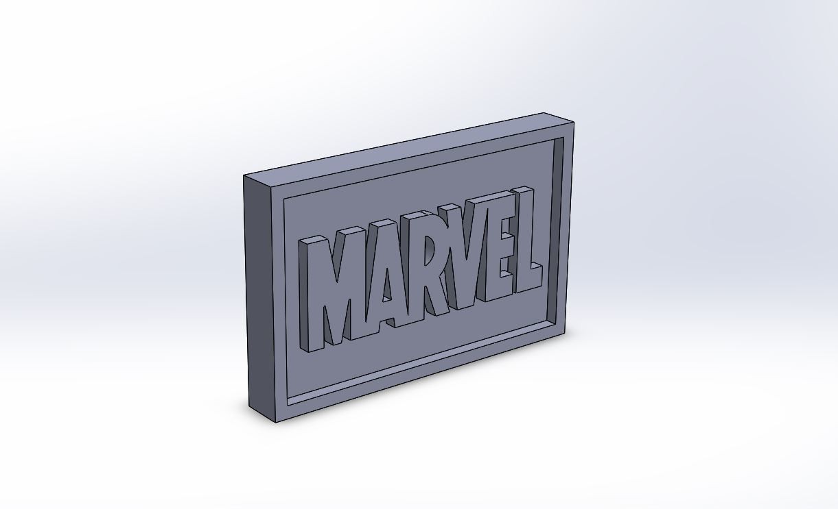 Бесплатный STL файл Marvel Logo Badge・3D-печать объекта для загрузки・Cults