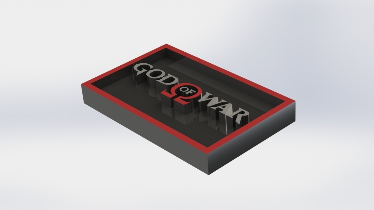 STL file God of war GOW Plaque・Template to download and 3D print・Cults