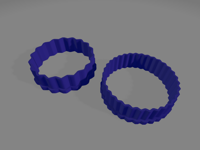 Free STL file Corrugated round 40mm x2 cookie cutter・3D printer design ...