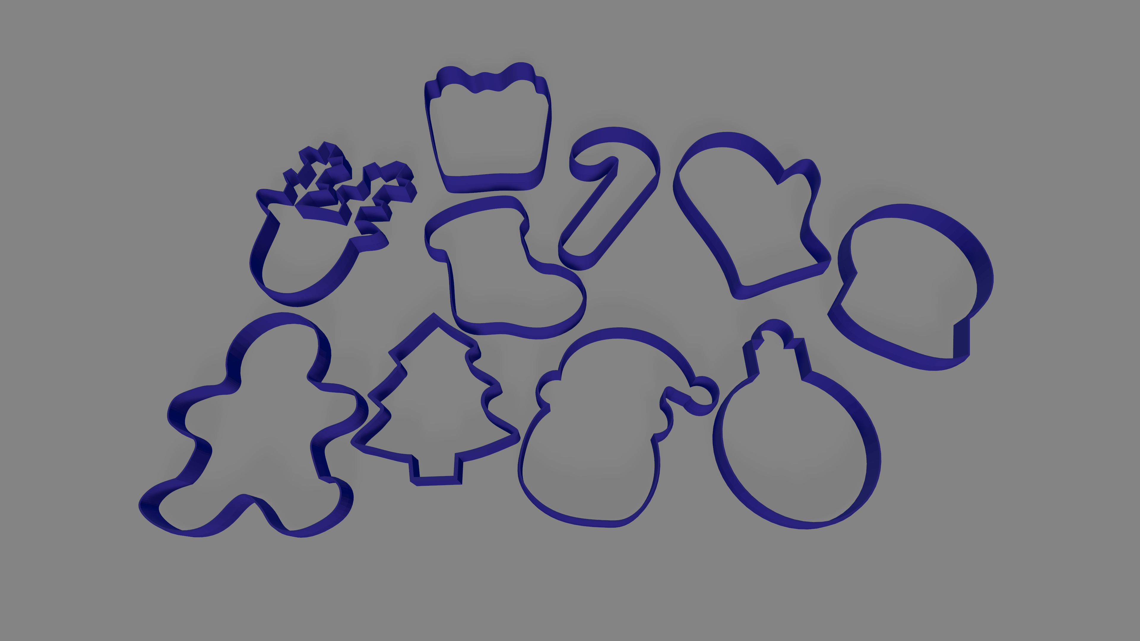 Free STL file Christmas cookie cutter kit 🎄・3D printer model to ...