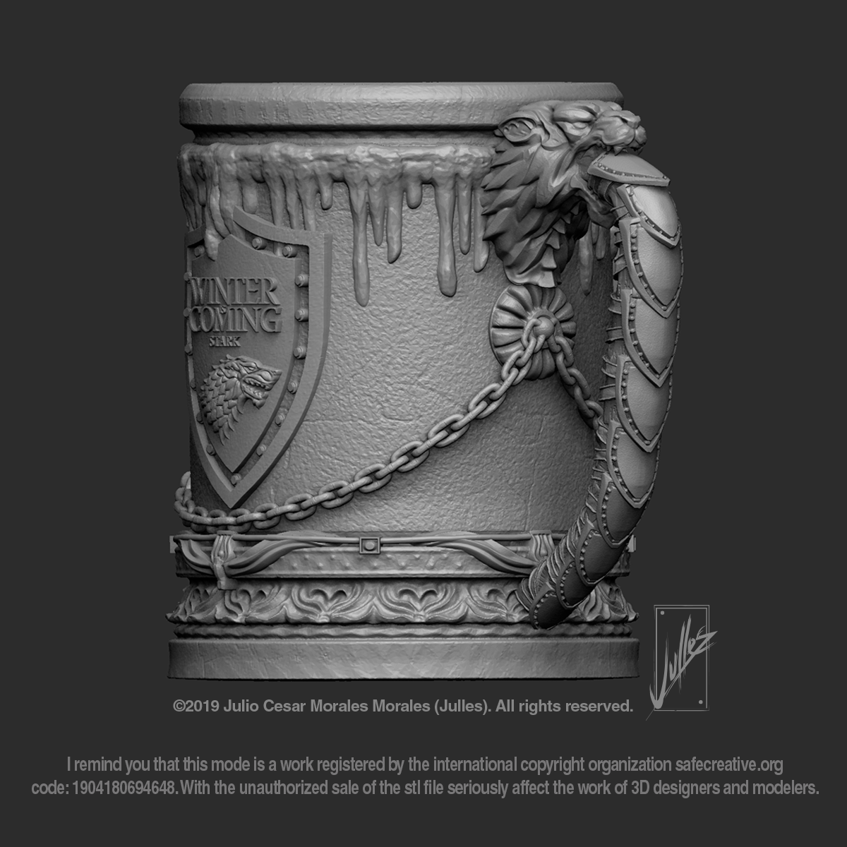 Archivo 3D House Stark Jar V1 Game of Thrones 3D print model・Diseño de ...