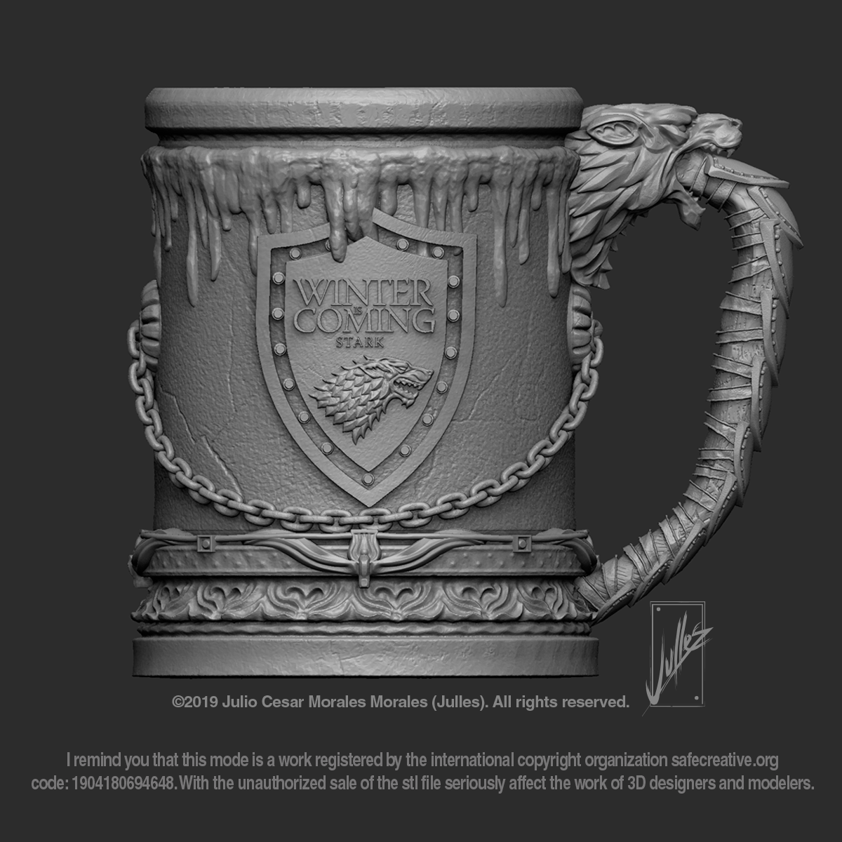 Archivo 3D House Stark Jar V1 Game of Thrones 3D print model・Diseño de ...