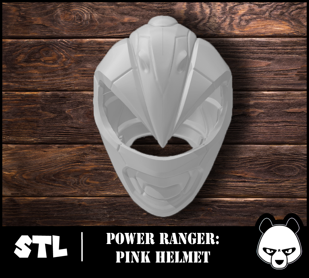 3D file Pink Power Ranger Helmet / STL files 3D Model / Power Ranger ...