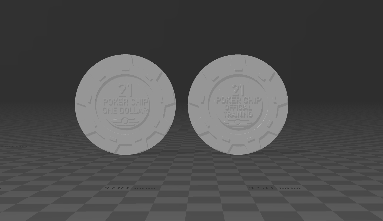 3D file Fallout: 21 Poker Chip・Design to download and 3D print・Cults