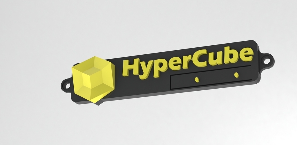 Fichier STL gratuit Plaque signalétique pour Hypercube Evolution avec logo (Multi Parts)・Modèle ...
