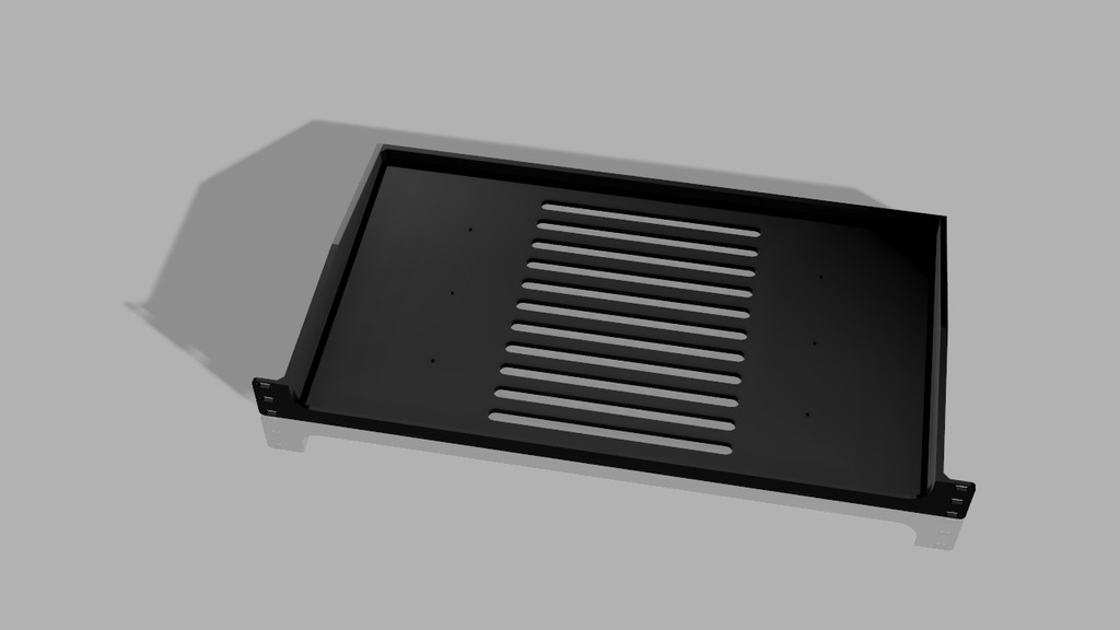 Free STL file 19" 1U Rack Mount Shelf・3D print design to download・Cults